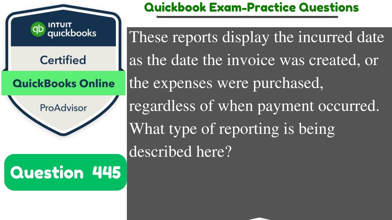 These reports display the incurred date as the date the invoice was ...