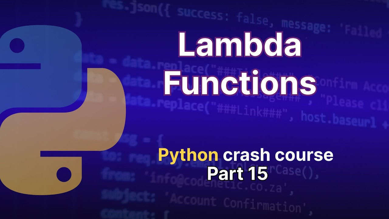 Why Are Lambda Functions So Cool in Python? | Python Crash Course part 15 - YouTube