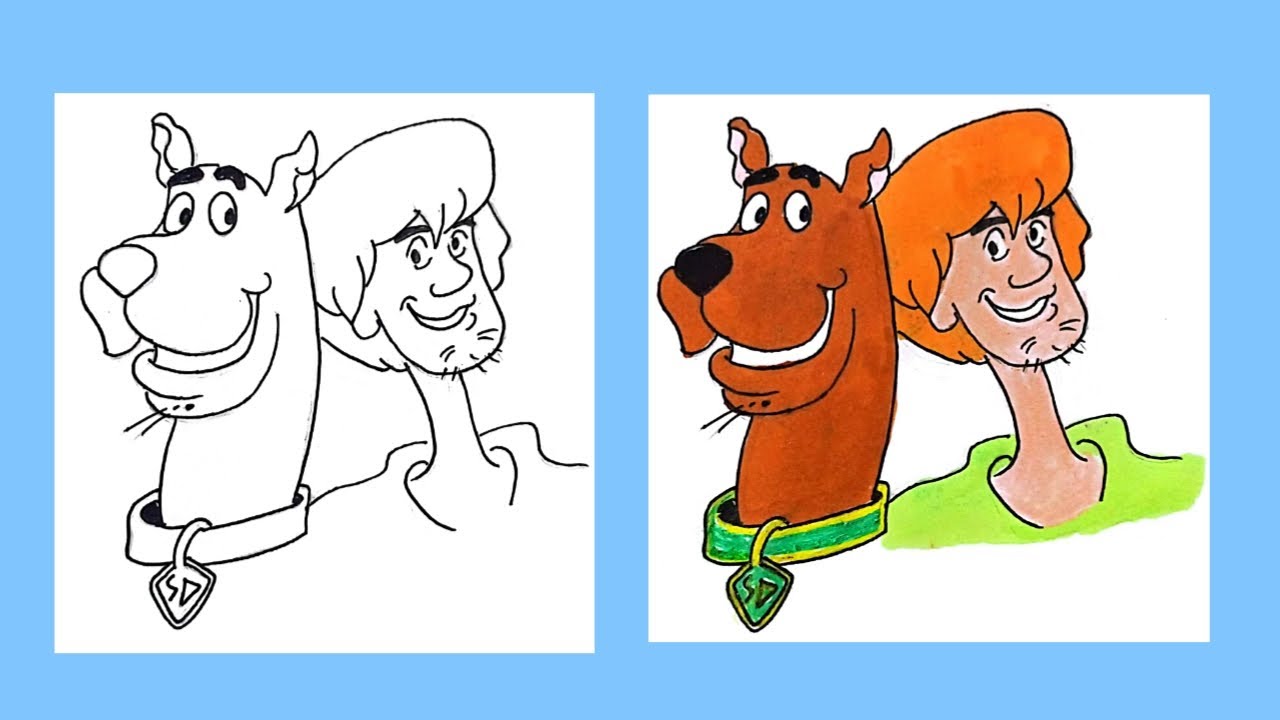 How to Draw Scooby Doo & Shaggy | #Drawing #scoobydoo - YouTube