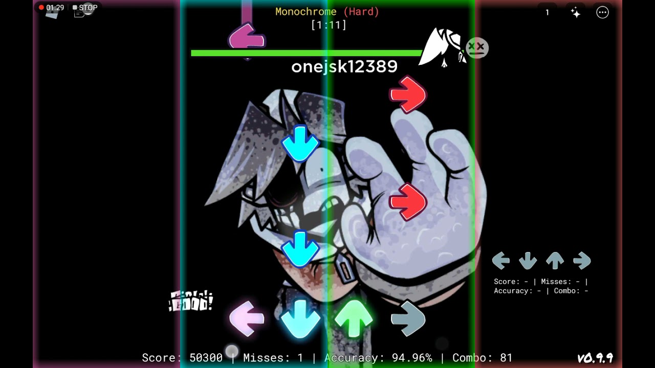 monochrome fnf (Friday night Monday) - YouTube