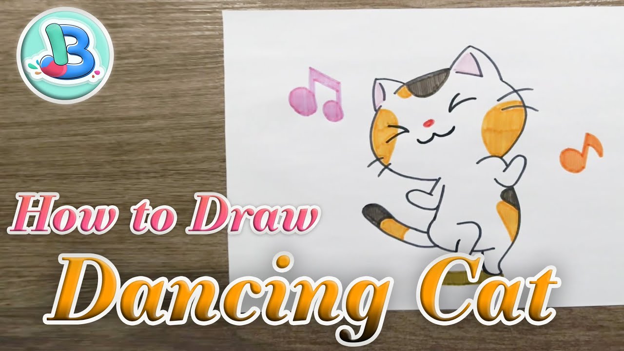 How to Draw a Dancing Cat 🐱🐈💃🏼 | Easy Step by Step for Beginners ...