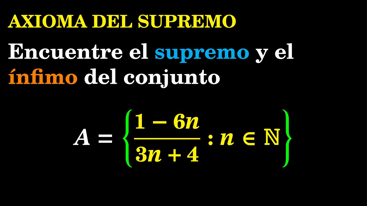 Axioma del supremo: Encuentre el supremo y el ínfimo del conjunto A={(1 ...