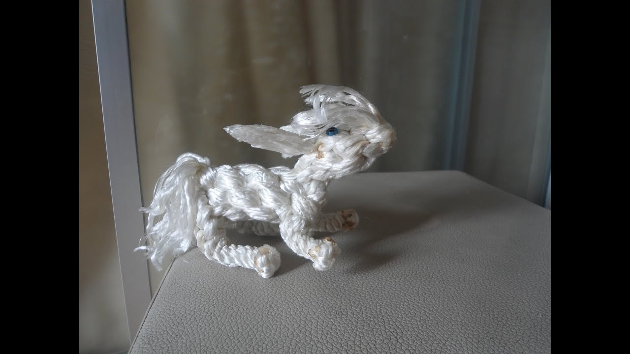 how to make a hare with boat rope ทำกระต่ายป่าด้วยเชือกเรือ - YouTube