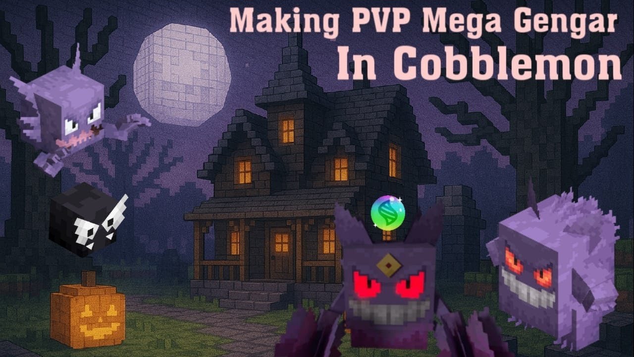 Minecraft Ep#24 || Cobblemon (Building PVP MEGA Gengar) *SHINY* - YouTube