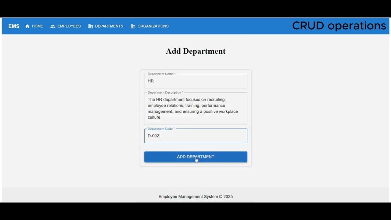 Employee Management System || React || Springboot || MySQL - YouTube