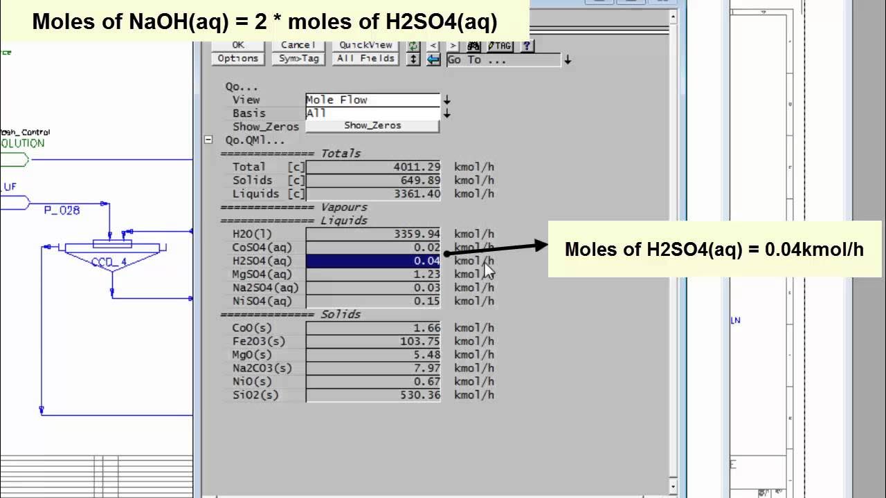 SysCAD Tutorial - Section 9.2.4 Review Results for Makeup Block - YouTube