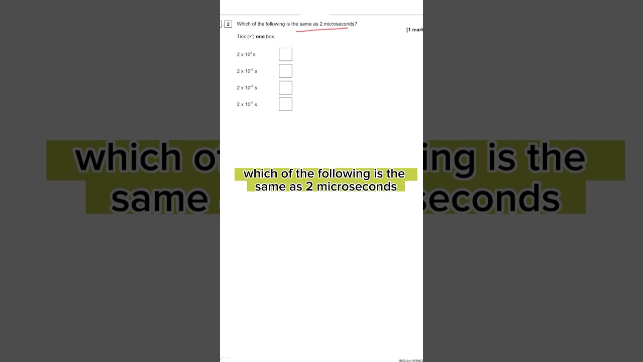 What is a microsecond? #gcsephysics #hitthebooks #study #gcse #revision ...