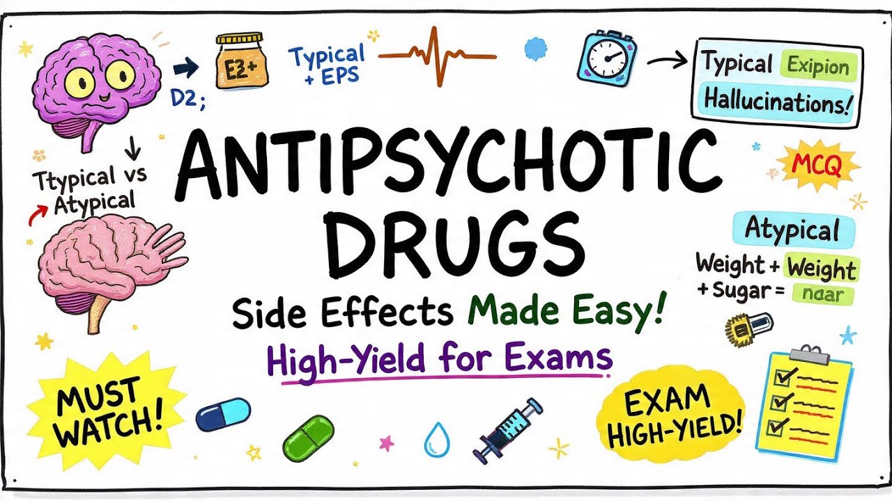 Antipsychotic Drugs Animated | Typical vs Atypical | Pharmacology ...