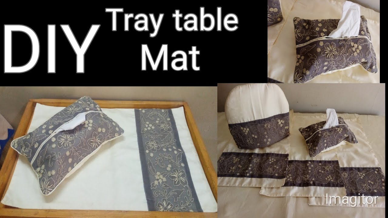 Diy beautiful embrided try table mat/Tea troly mat cutting and ...