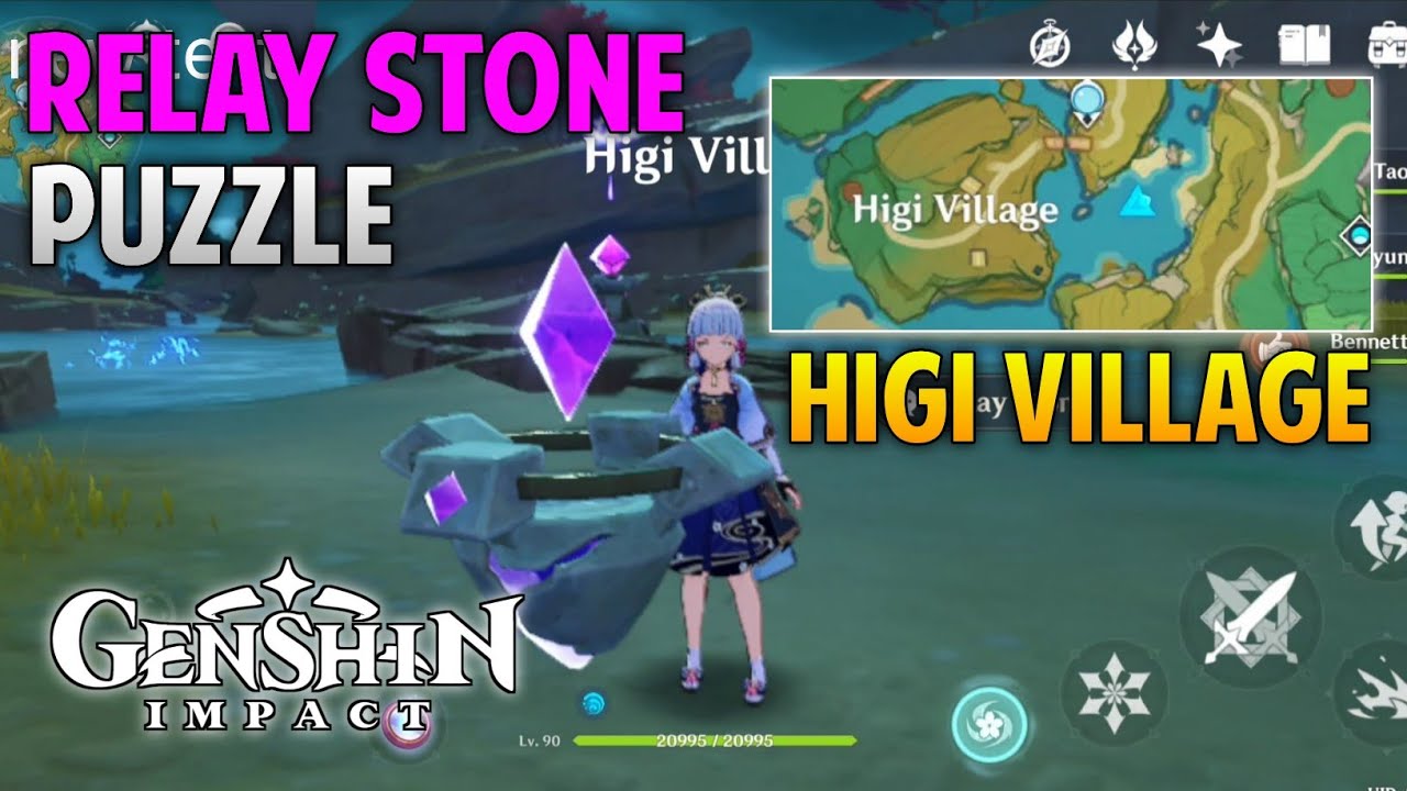 Higi village inazuma relay stone puzzle genshin impact - YouTube