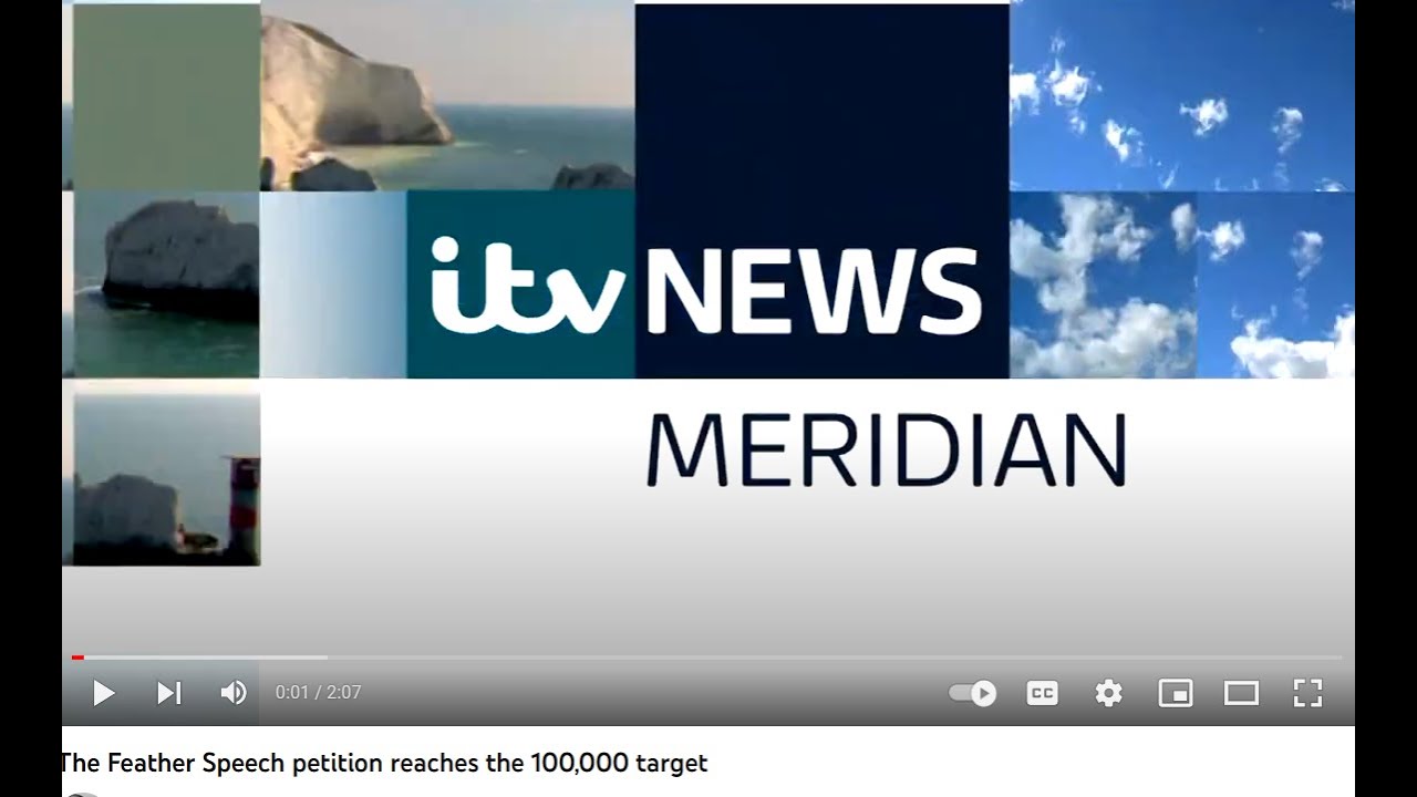 The Feather Speech petition reaches the 100,000 target - YouTube