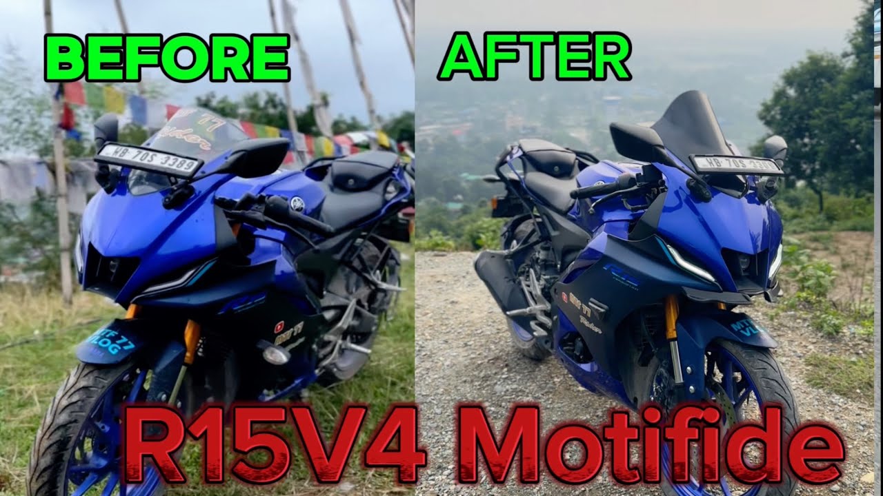 yamaha r15v4 blue colour modified || r15v4 blue colour modified || new ...