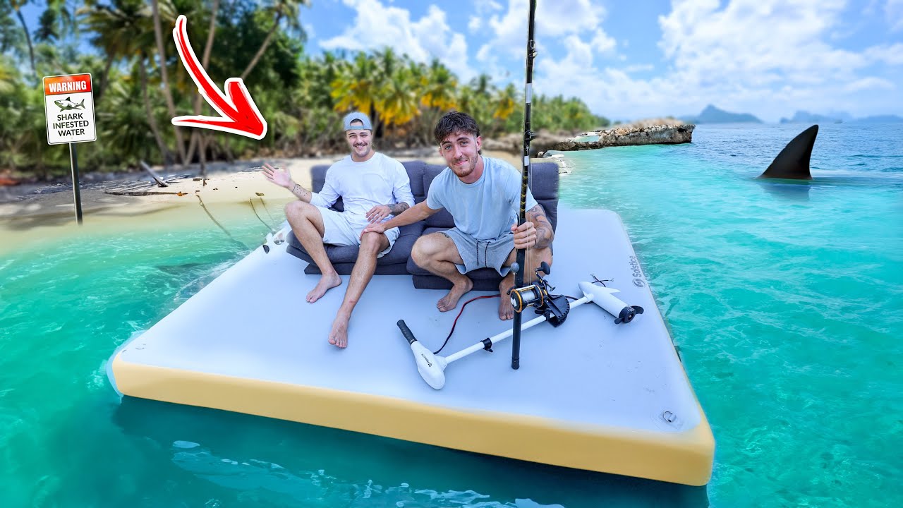 Stranded in the Ocean 2 Men 1 Raft (Surrounded by SHARKS) - YouTube