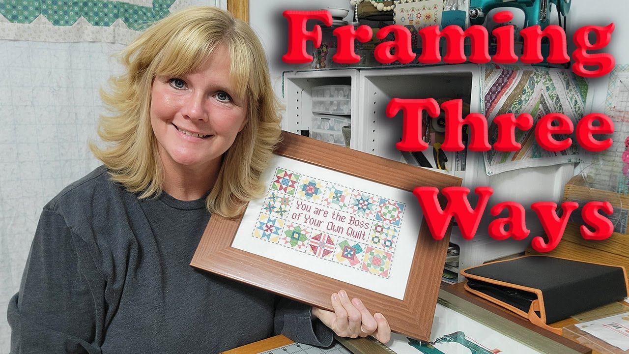 Three Methods for Framing Cross Stitch - YouTube