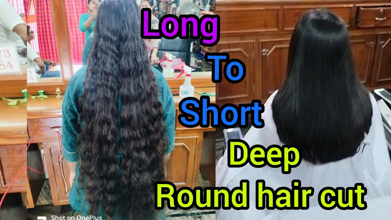 LONG TO SHORT DEEP U HAIR CUT FULL TUTORIAL - YouTube