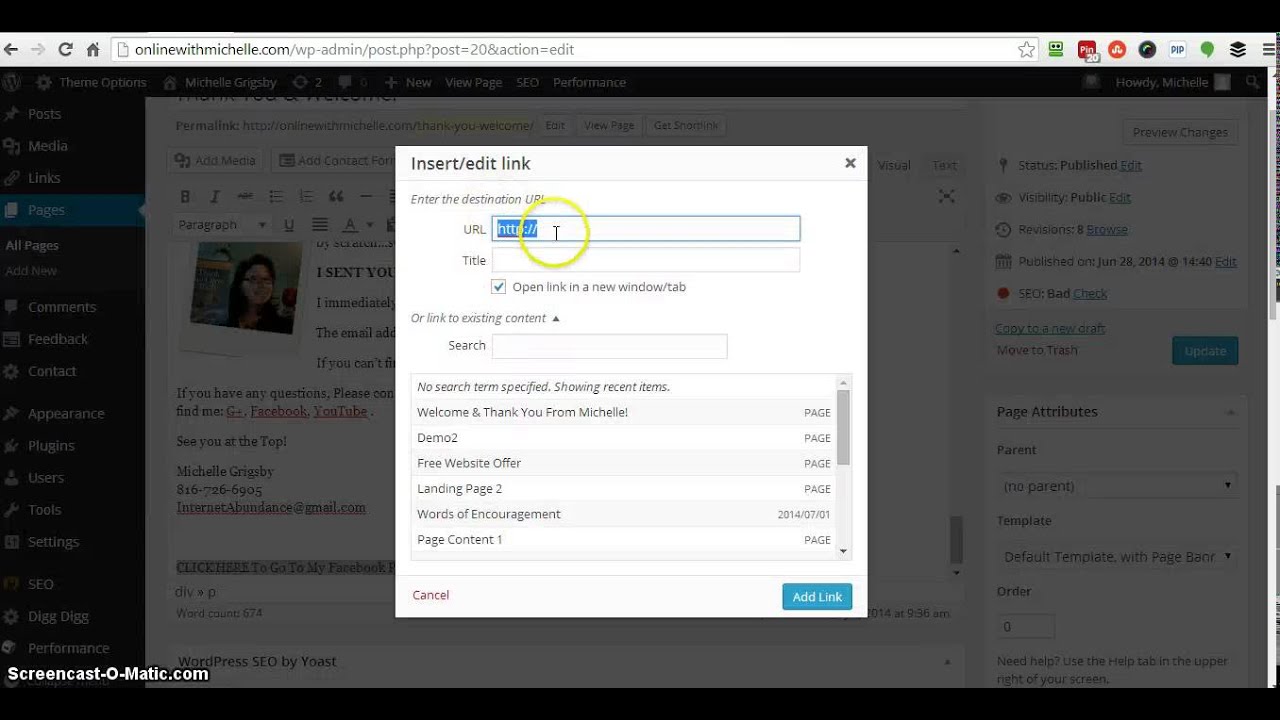 How To Create Clickable Images and Links In a Page or Post - YouTube