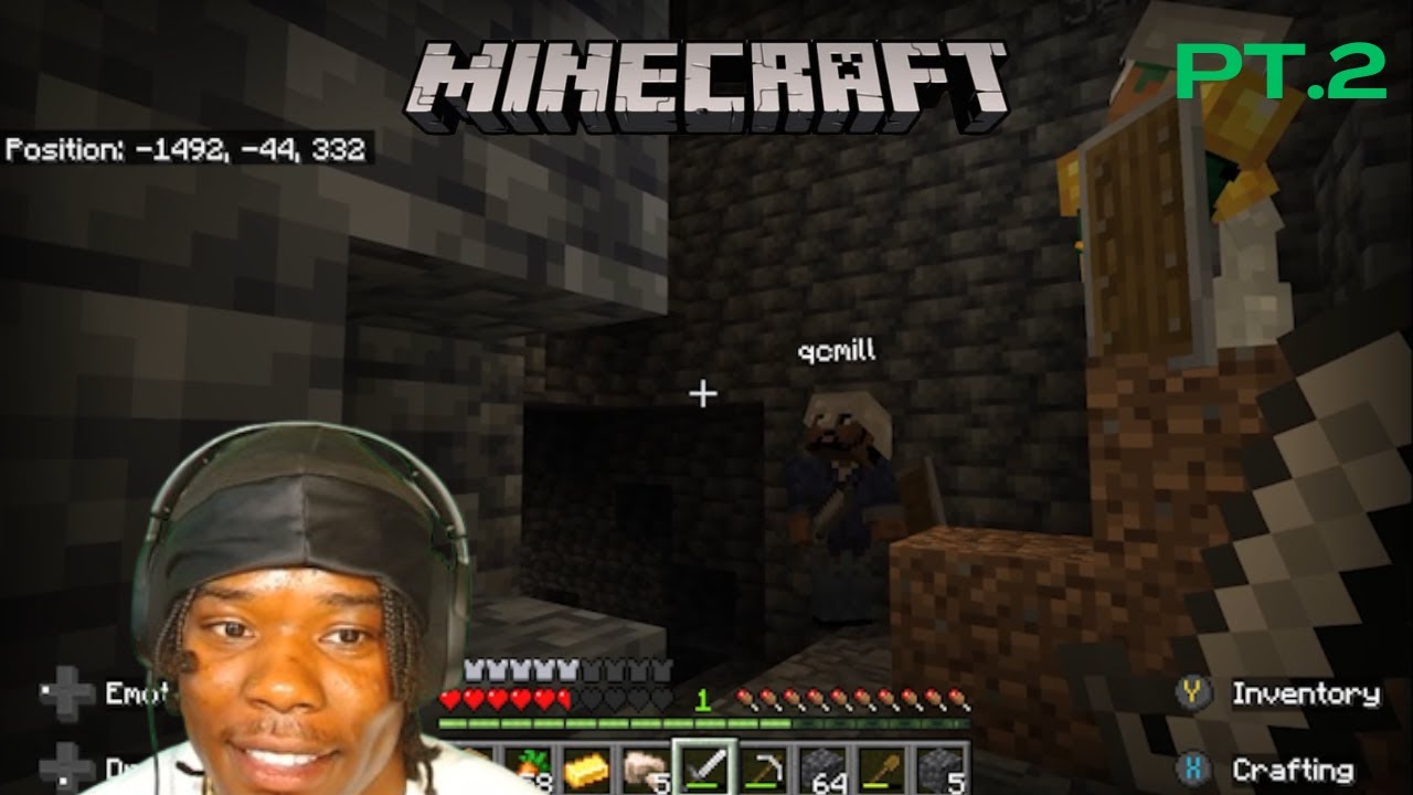 MINECRAFT pt.2 | THESE CAVES ARE DANGEROUS!!!!!!!!!!!!!!!!!!!!! - YouTube