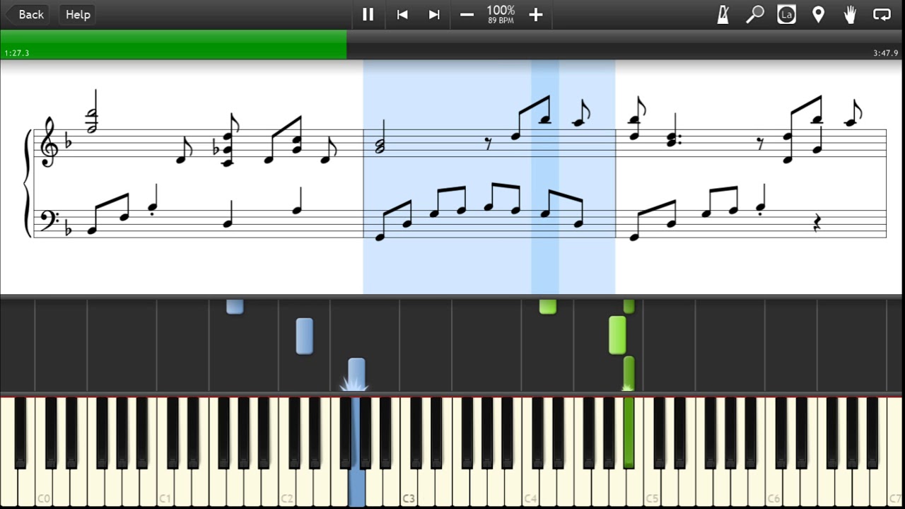 Tifa's Theme - Final Fantasy VII Piano Collections - Synthesia Sheet ...