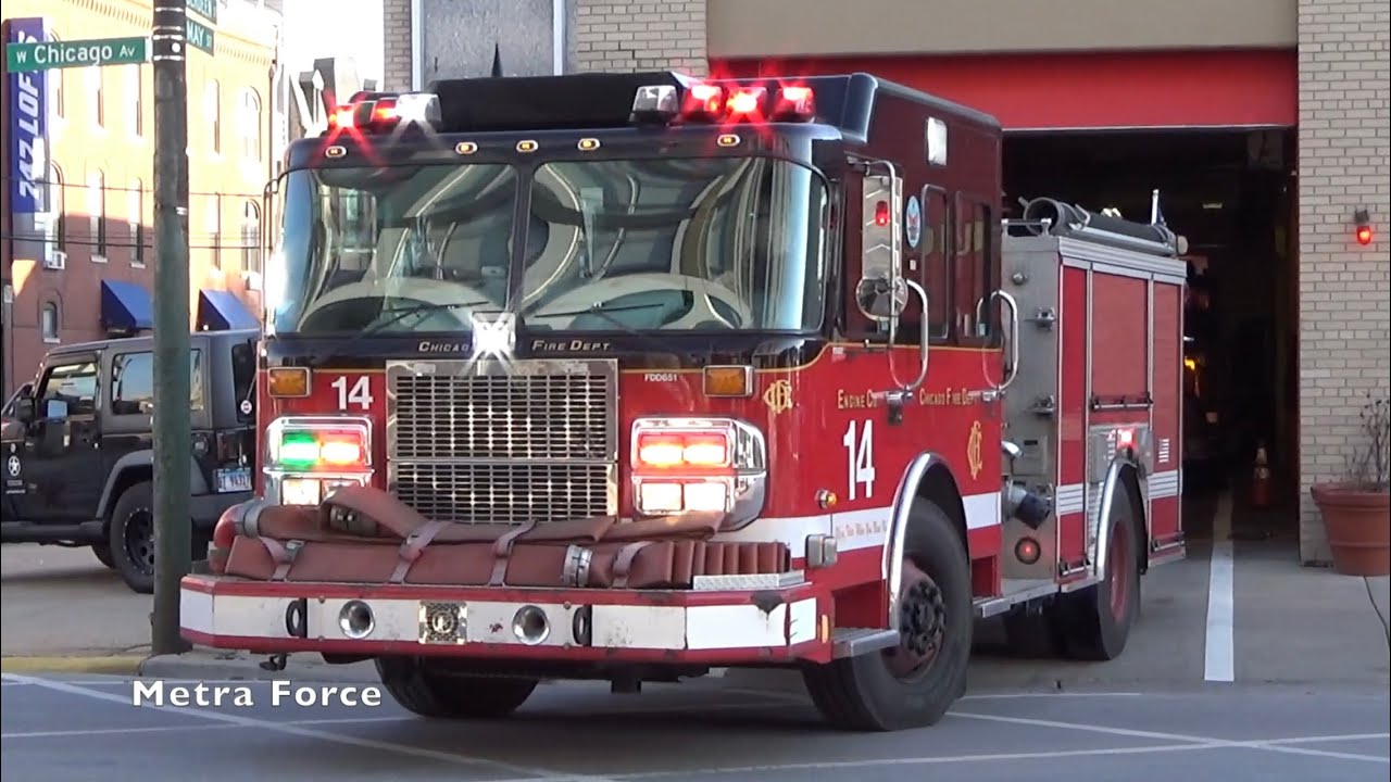 Chicago Fire Dept Engine 14 Responding - YouTube