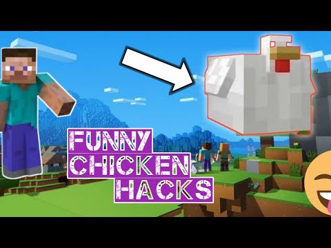Minecraft||Funny Chicken Hacks With Dispenser - YouTube