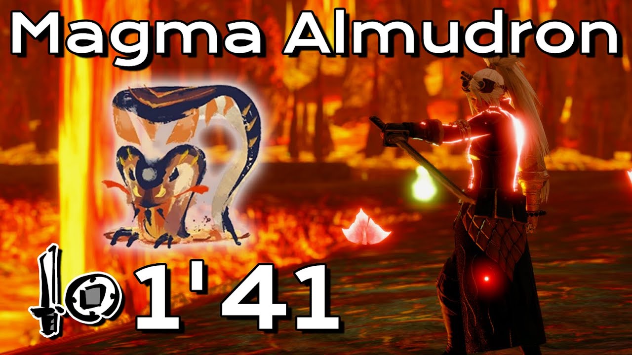 【MH:Rise Sunbreak】MR4★ Magma Almudron 1'41"89 SnS Solo | オロミドロ亜種 片手剣ソロ ...