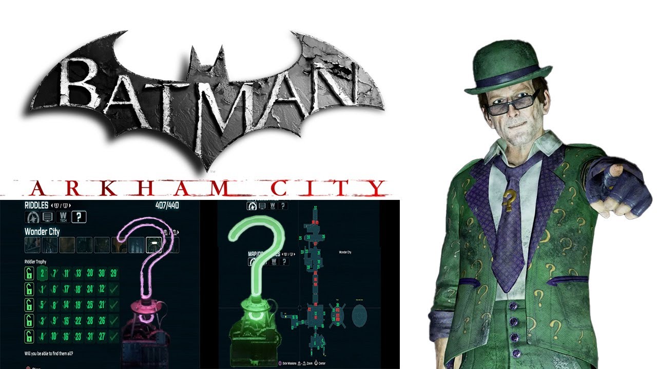Arkham City. Wonder City Riddle Locations - YouTube