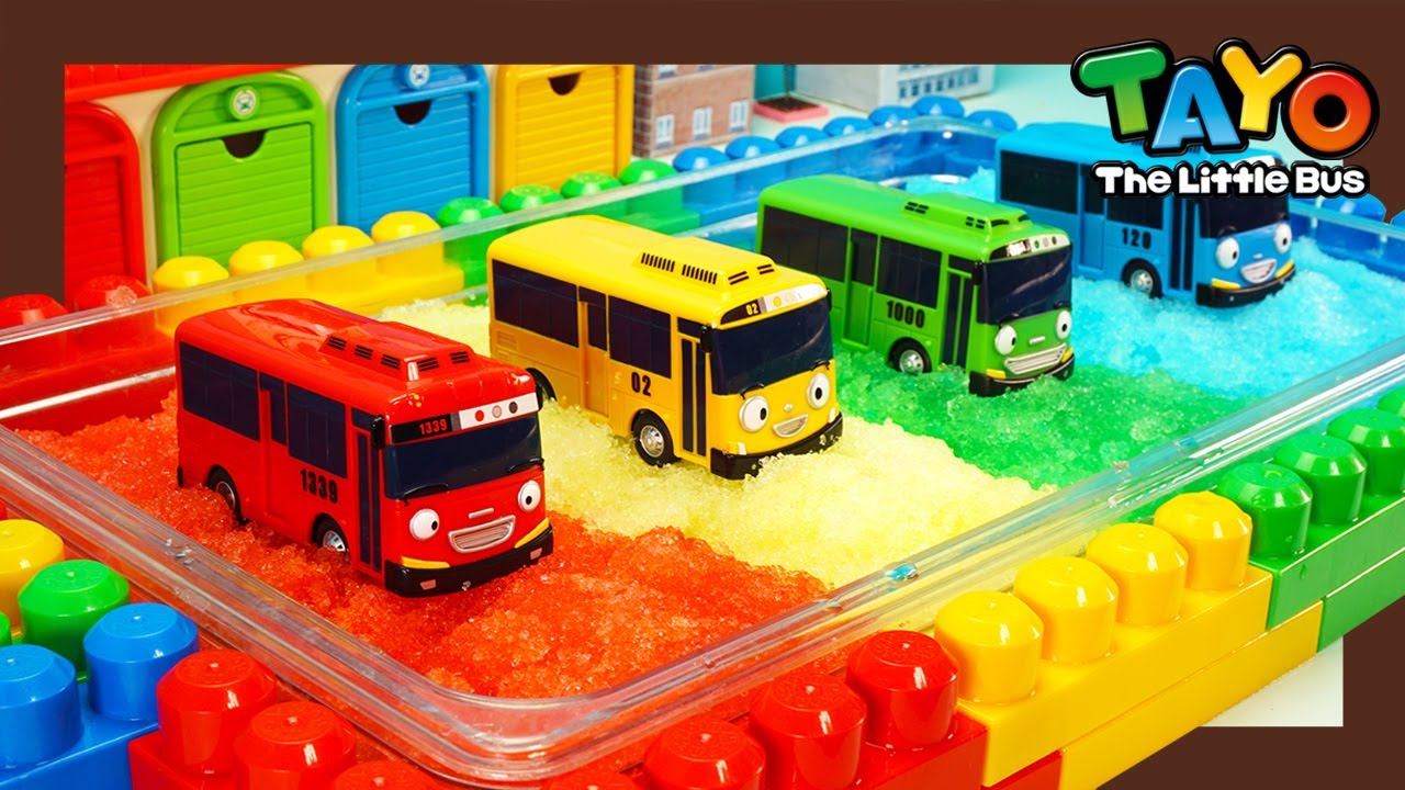 Tayo Kendaraan berat Mainan l #60 Ayo lompat di Kolam Pelangi Pelangi ...