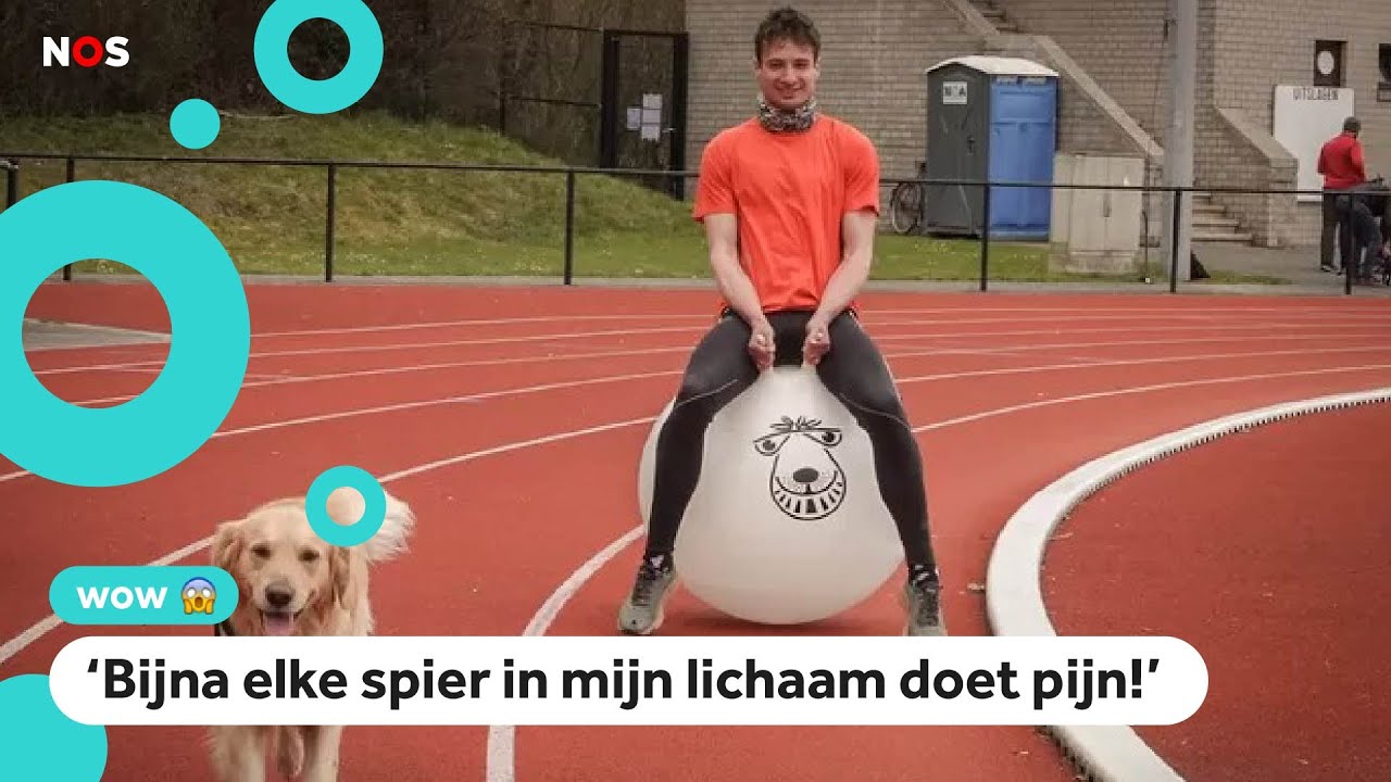Record: man stuitert bijna 12 uur op skippybal - YouTube