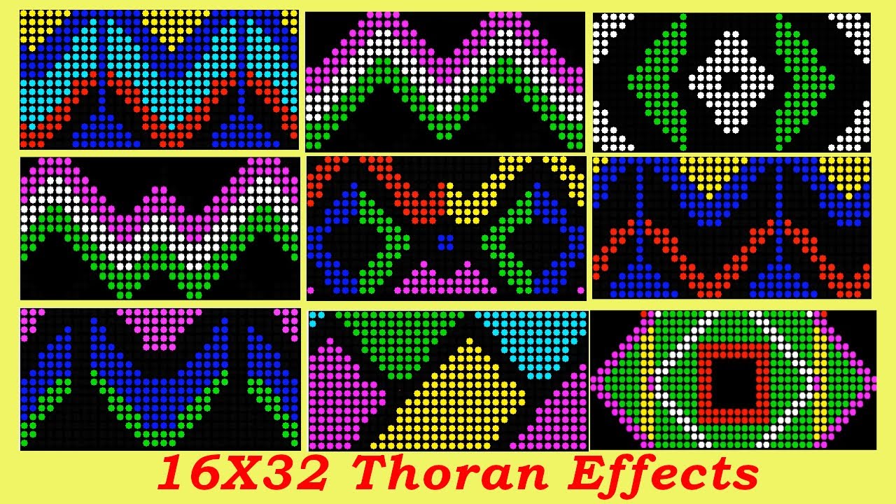 16X32 Thoran Effects |Diwali house Decoration in Pixel Led ...