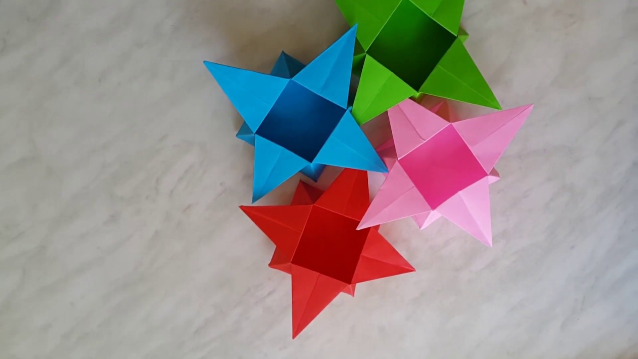 Origami Yıldız Şekerlik (Kutu) Yapımı - Video 1 - YouTube