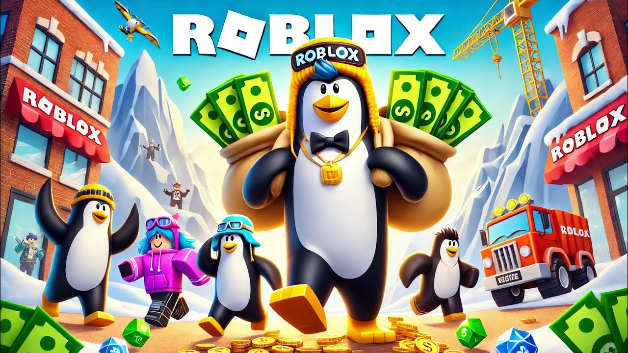 "Os Pinguins Mais Ricos do Roblox! 💰 Aventura com Bolsas de Dinheiro 🐧 ...
