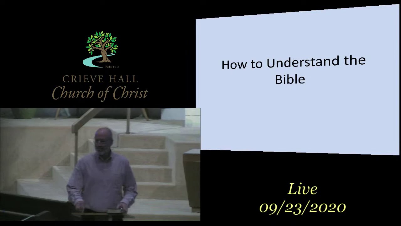 "How To Understand The Bible #4 - Barry Baggott -09/23/2020 - 7pm - YouTube