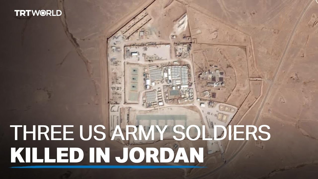 Three US soldiers killed in drone attack near Jordan-Syria border - YouTube