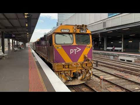 V/Line N462 City of Shepparton Uncouples the N Set Passenger Cars at Southern Cross Station ...