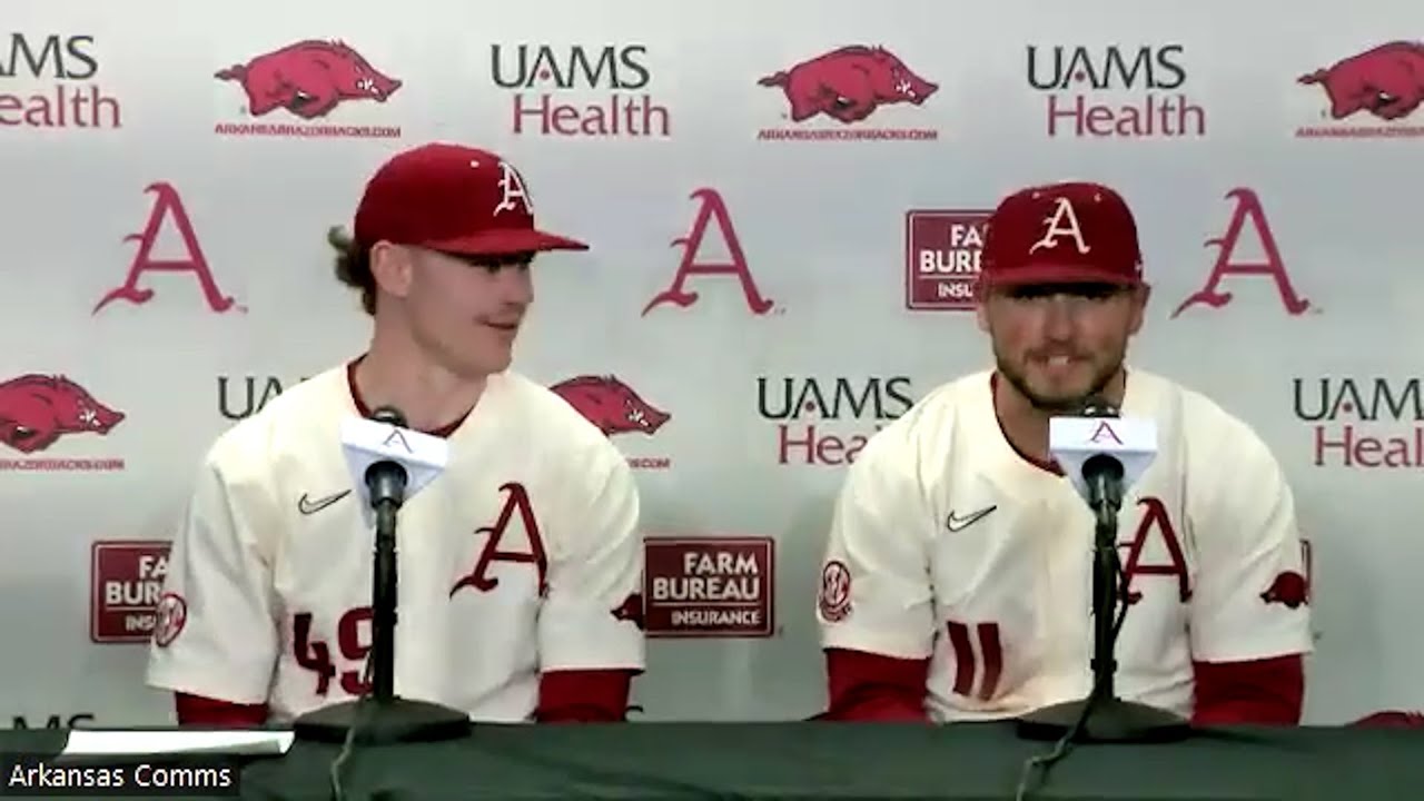 Cody Adcock and Jared Wegner speak to series sweep over Auburn - YouTube