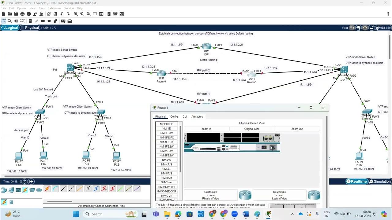 Dynamic Routing Protocols and RIP Routing Information Protocol, RIPv1 and RIPv2 explanation with ...