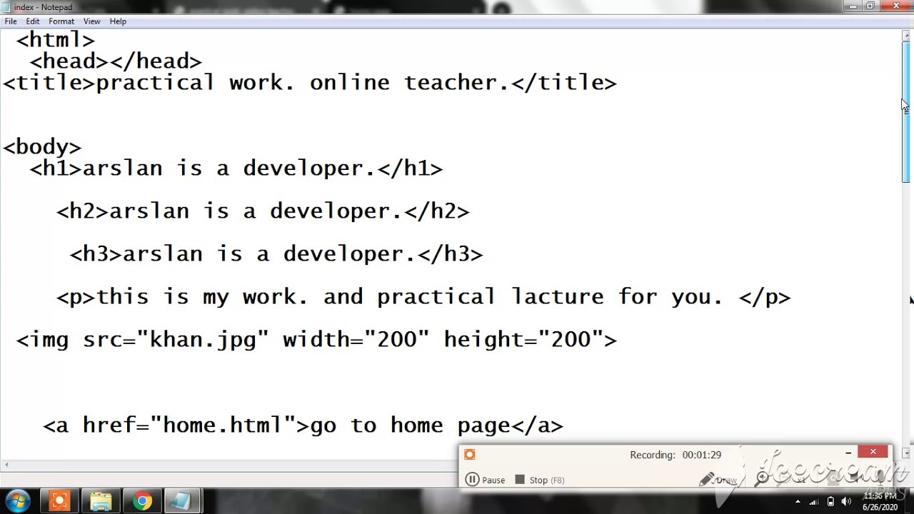 Html lesson no 5 less then see more eak page sy dussry page per kis ...