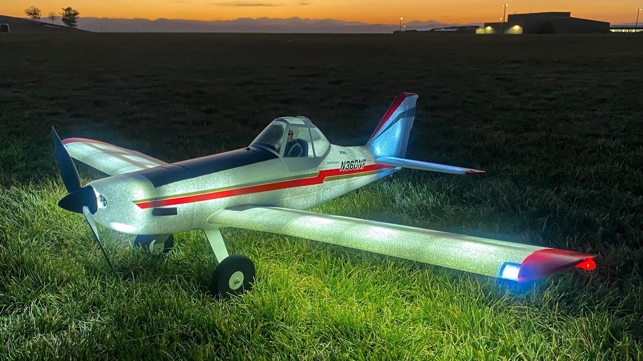 Eflite Pawnee Brave Night Flyer 1.2m BNF Basic - First Evening Night ...