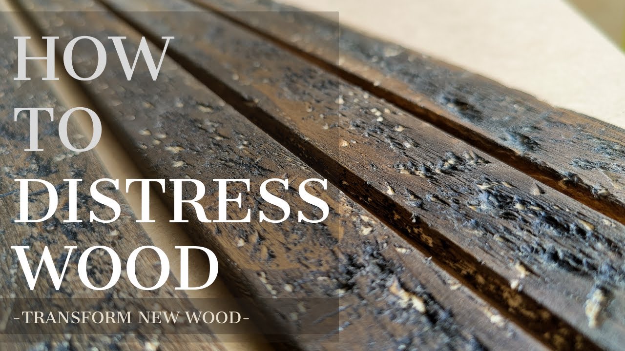 Weathered Wood Look-- how to distress wood and make it look old and ...