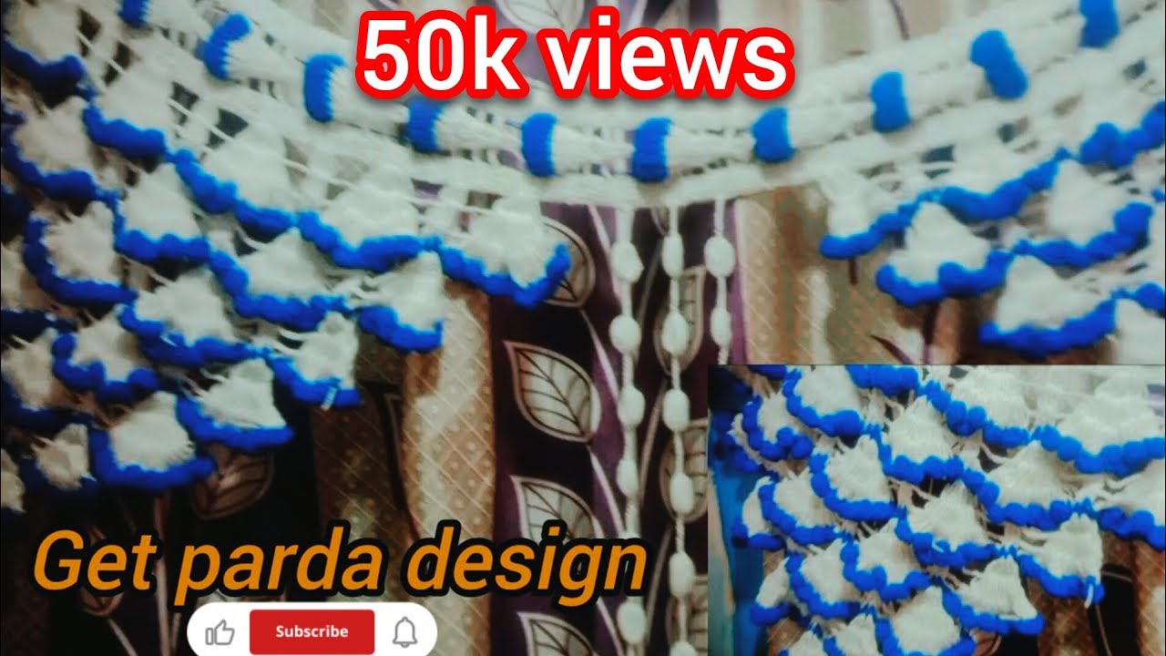 woolen door hanging l parda design hand work l door hanging crochet ...