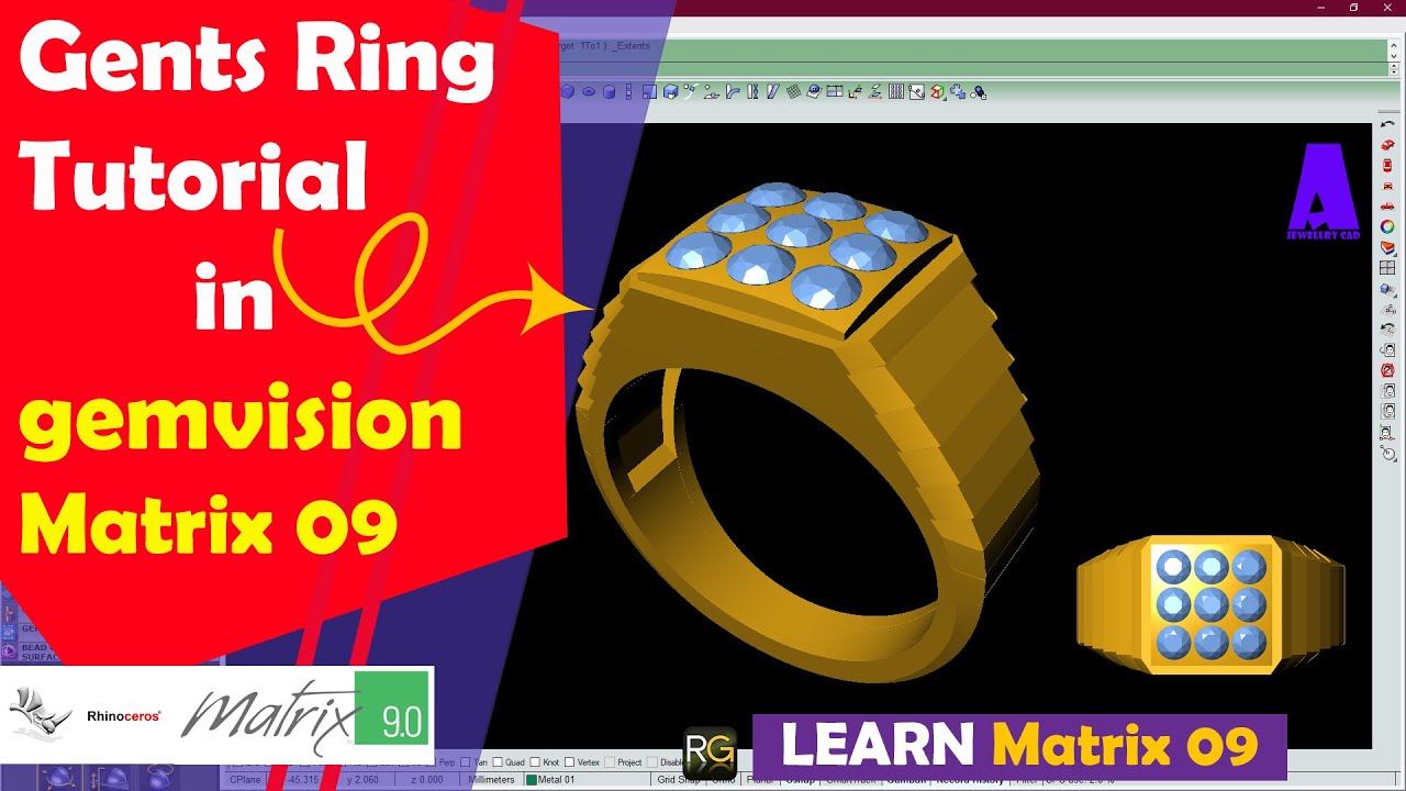 How to Make Gents Ring in Matrix | Gents Ring Tutorial | jewellary ...