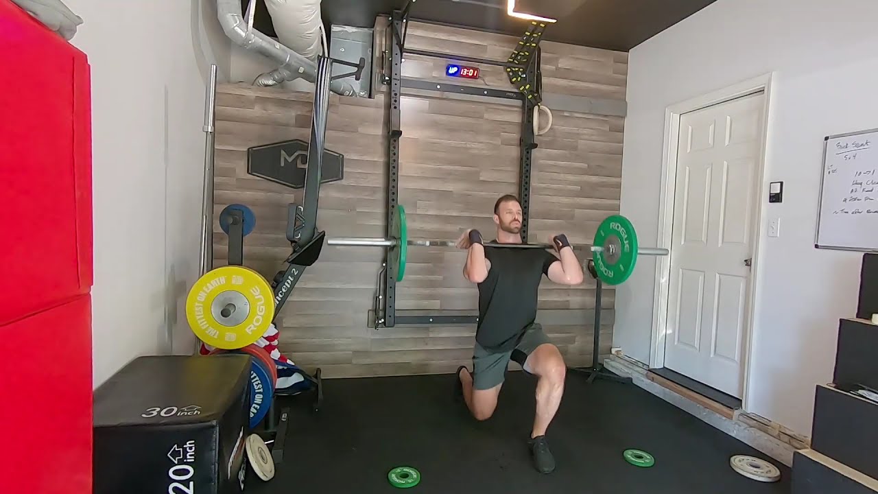 Front Rack Lunge with Barbell - YouTube
