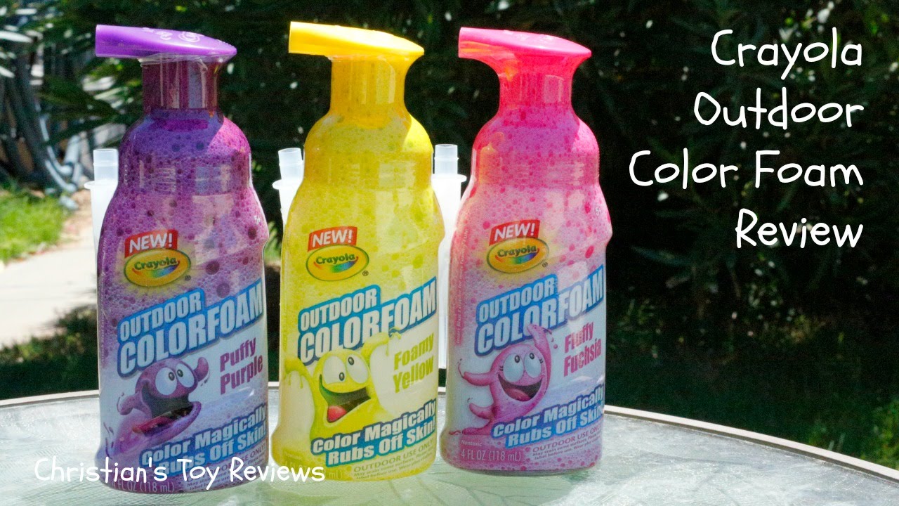 Crayola Outdoor Color Foam Review - YouTube