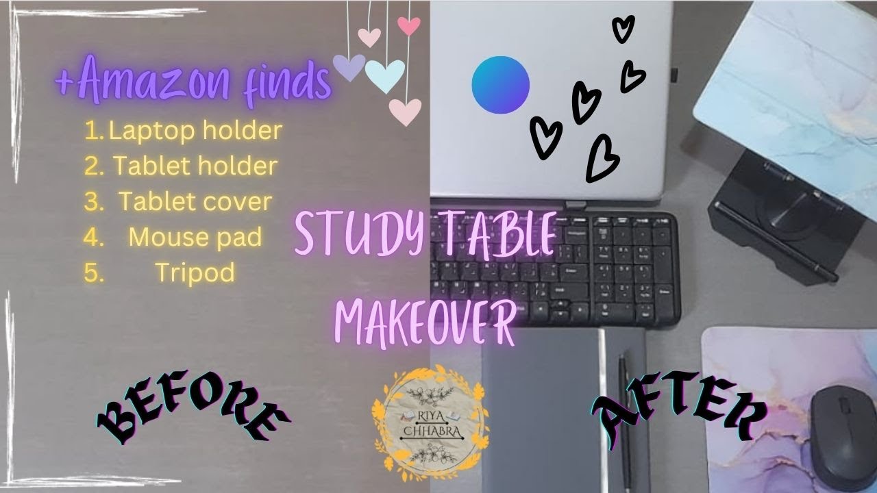 Study Table Makeover :) || Amazon finds || New Study Table Essentials ...