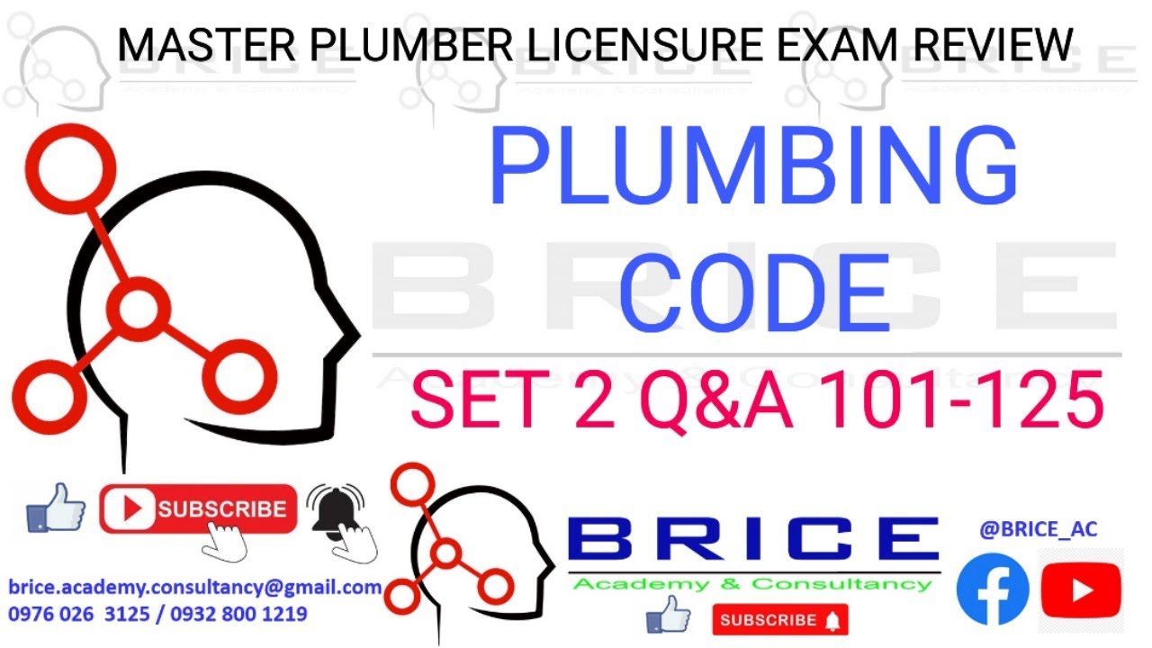 PLUMBING CODES 101-125 MASTER PLUMBER REVIEW PART III - YouTube