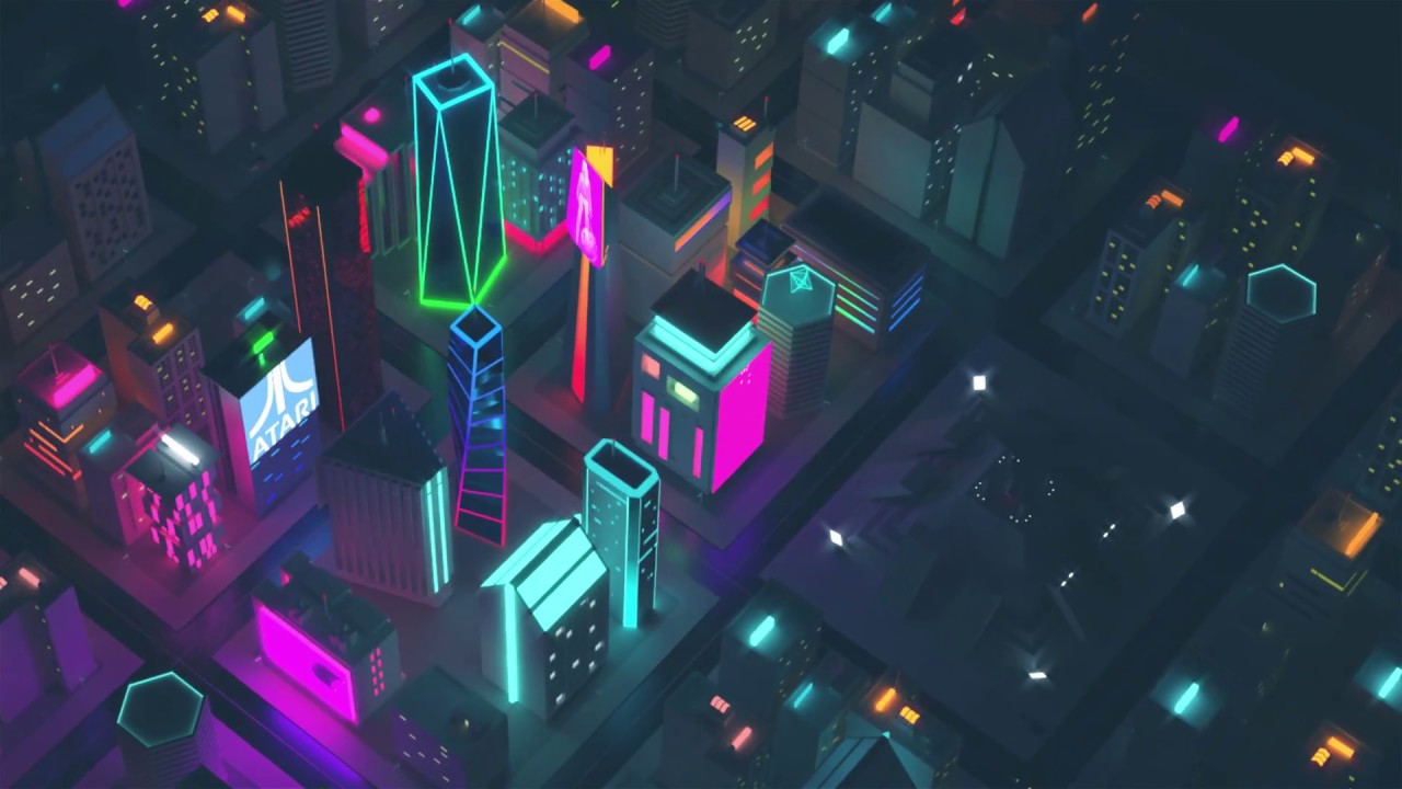 Cyberpunk Low Poly city - YouTube