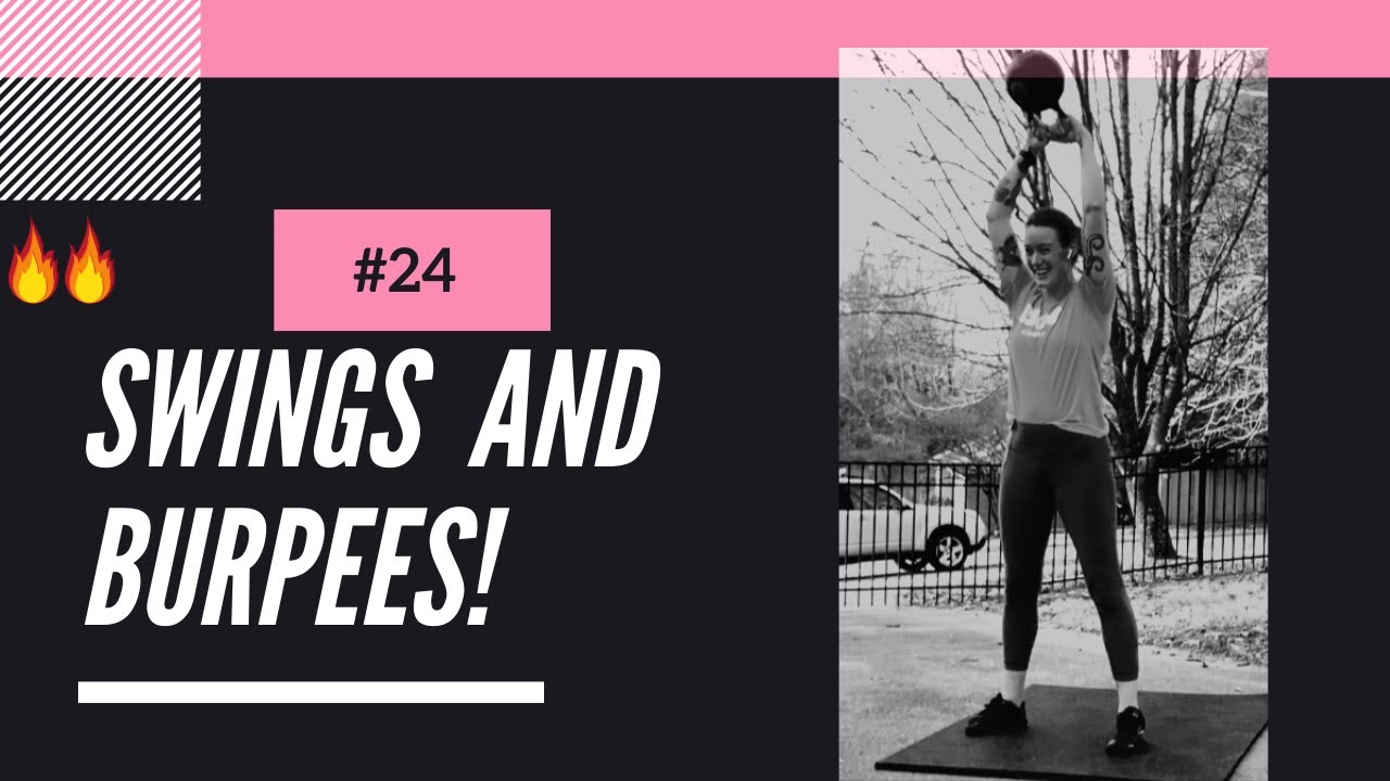 (24)HIGH INTENSITY INTERVALS! || Burpees and swings with rest || Race ...