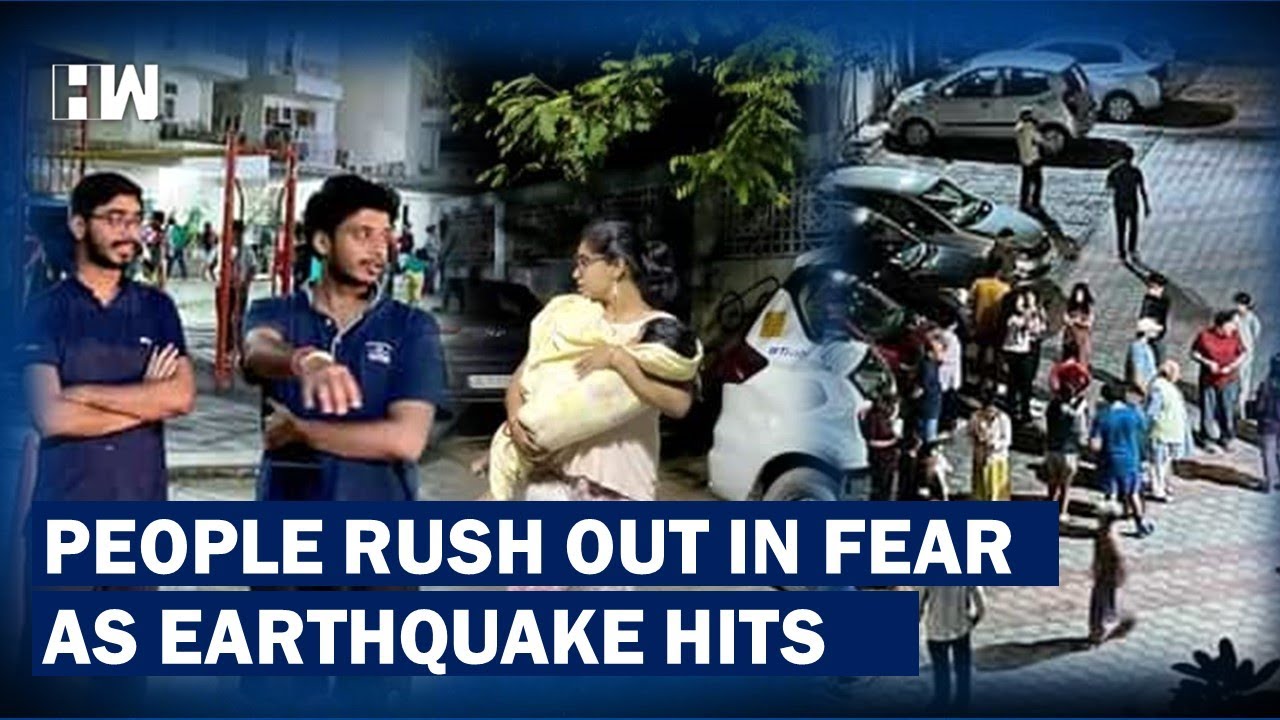 People Rush Out Of Homes After Earthquake Hits Delhi| Afghanistan ...