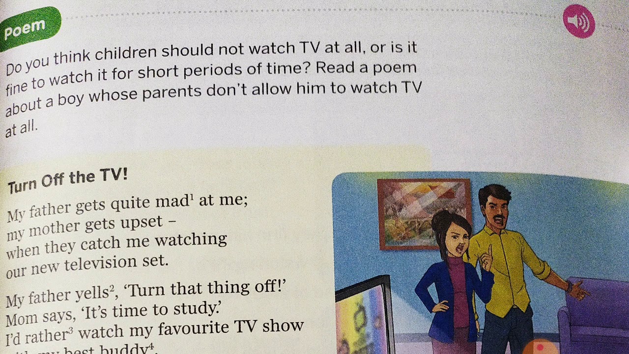 Deepika Solanki, English, Class-4, Poem- Turn off the TV, poetry ...