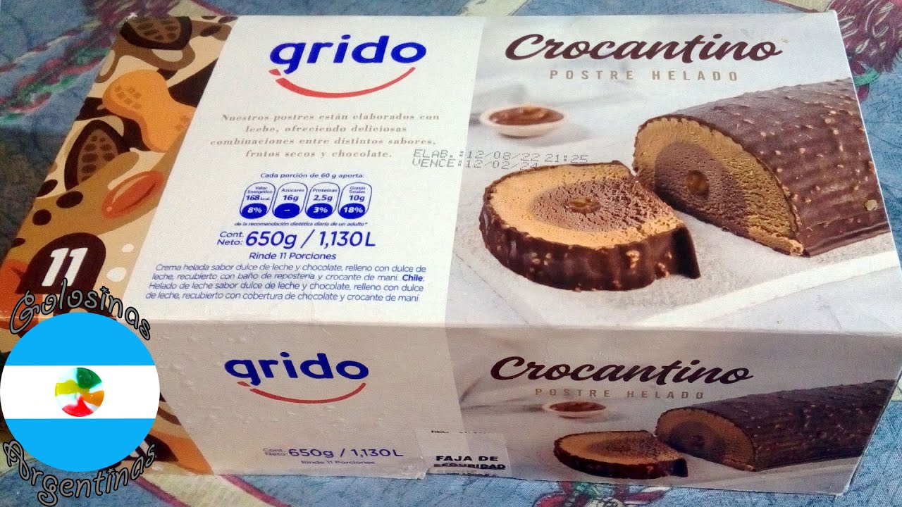 Grido Crocantino Postre Helado sabor Dulce de Leche y Chocolate ...